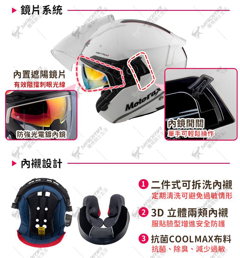 Motorax安全帽 摩雷士 S30 蒂芙尼綠 亮面 電鍍內鏡 藍牙耳機槽 排齒扣 3/4罩 耀瑪騎士 | 蝦皮購物