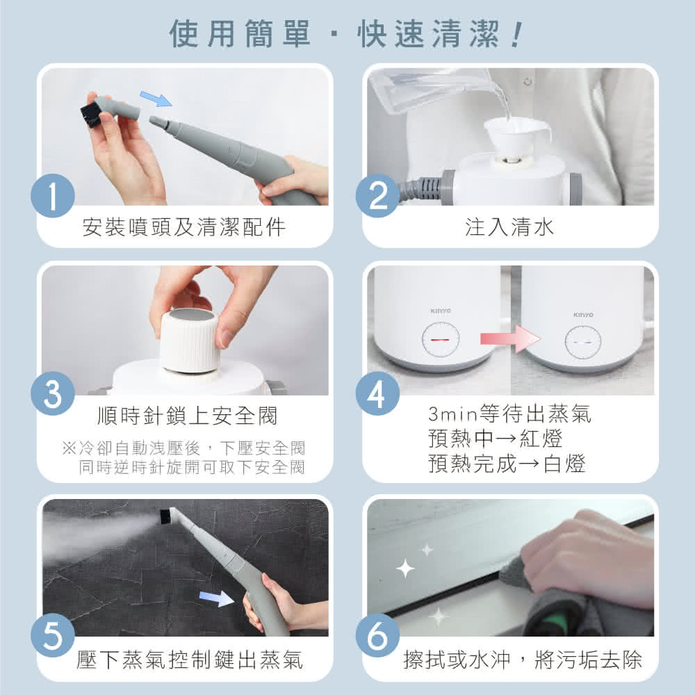 【KINYO】SC-930 多功能蒸氣清潔機/蒸氣清洗機 除垢 防疫 殺菌首選 (沙發窗簾皆適用) 大全配內附五種噴頭配 | 蝦皮購物