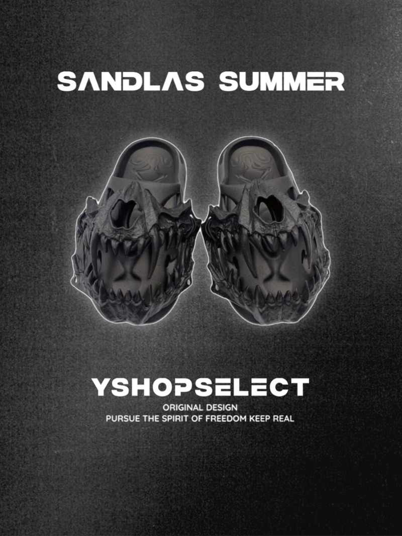 附影片真實品質🔥【YSHOP】 SANDLAS 毒液拖鞋 溶解戰齒 骷髏獠牙 小眾 踩屎感拖鞋 男女款 | 蝦皮購物