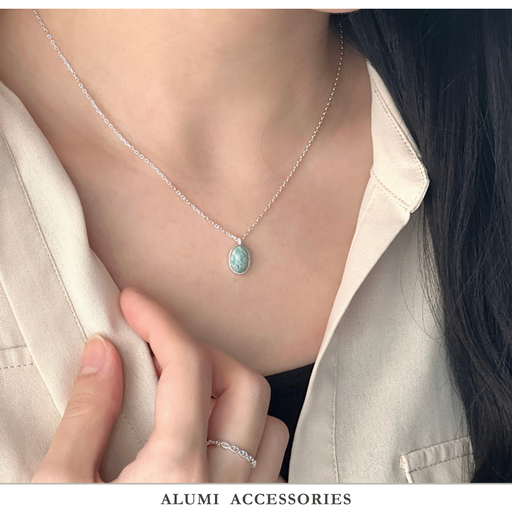 [ALUMI] 晶石項鍊｜S925純銀 天然礦石 水晶 療癒開運 項鍊 短項鍊 飾品 純銀項鍊 | 蝦皮購物