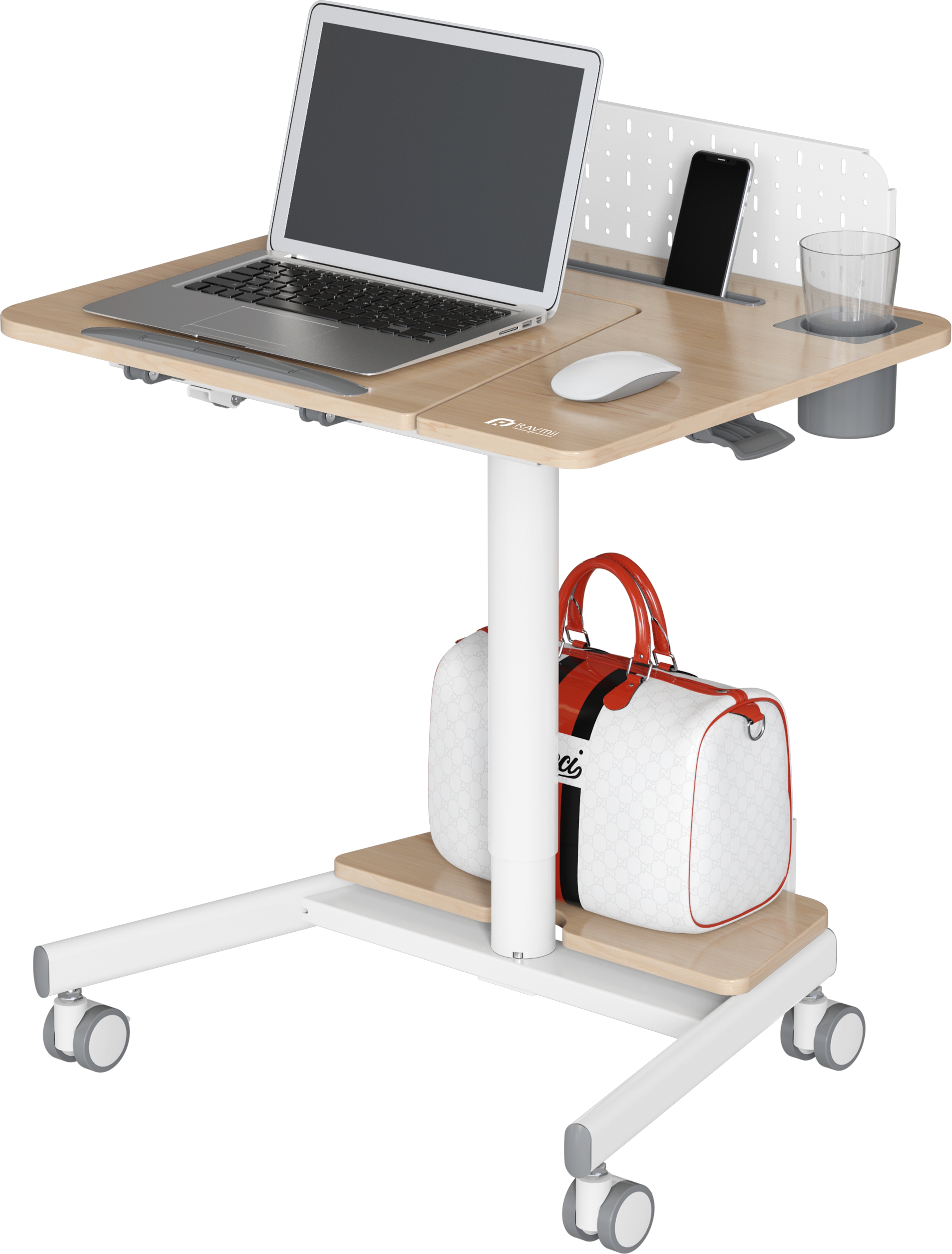 【瑞米 Raymii】 VN-31 可翻式移動氣壓式升降站立辦公電腦桌 學習桌 升降桌 氣壓升降桌 邊桌 移動升降桌 | 蝦皮購物