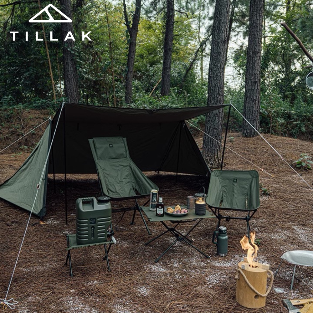 【TILLAK】 露營小凳子 贈送頭燈 1000D輕量化摺疊椅 釣魚小凳子 釣魚摺疊椅 戰術月亮椅 露營椅 折疊凳 | 蝦皮購物