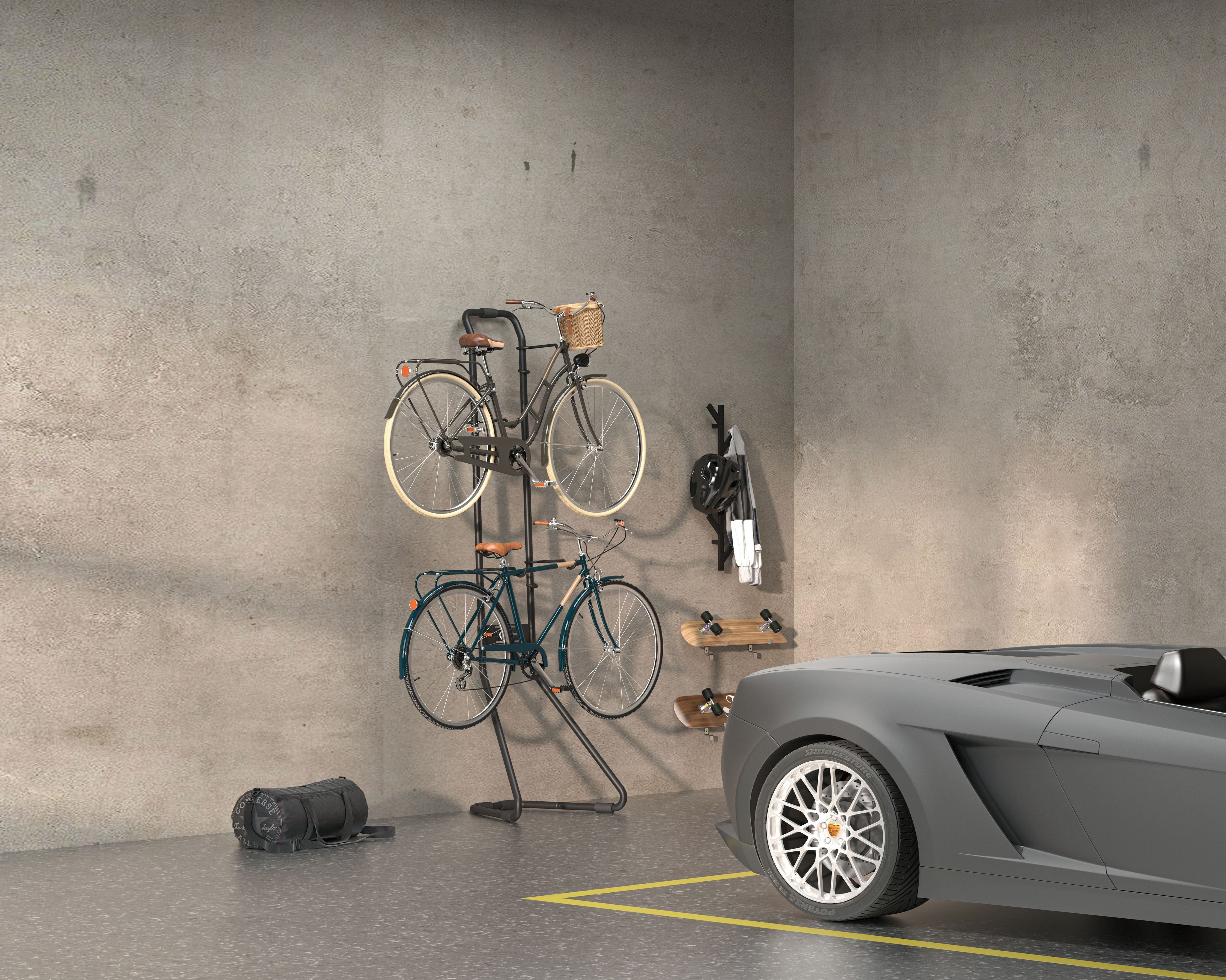 瑞米 Raymii LSA-71 雙自行車直立收納支架 單車落地支架 單車 腳踏車收納支架 牆面收納 | 蝦皮購物