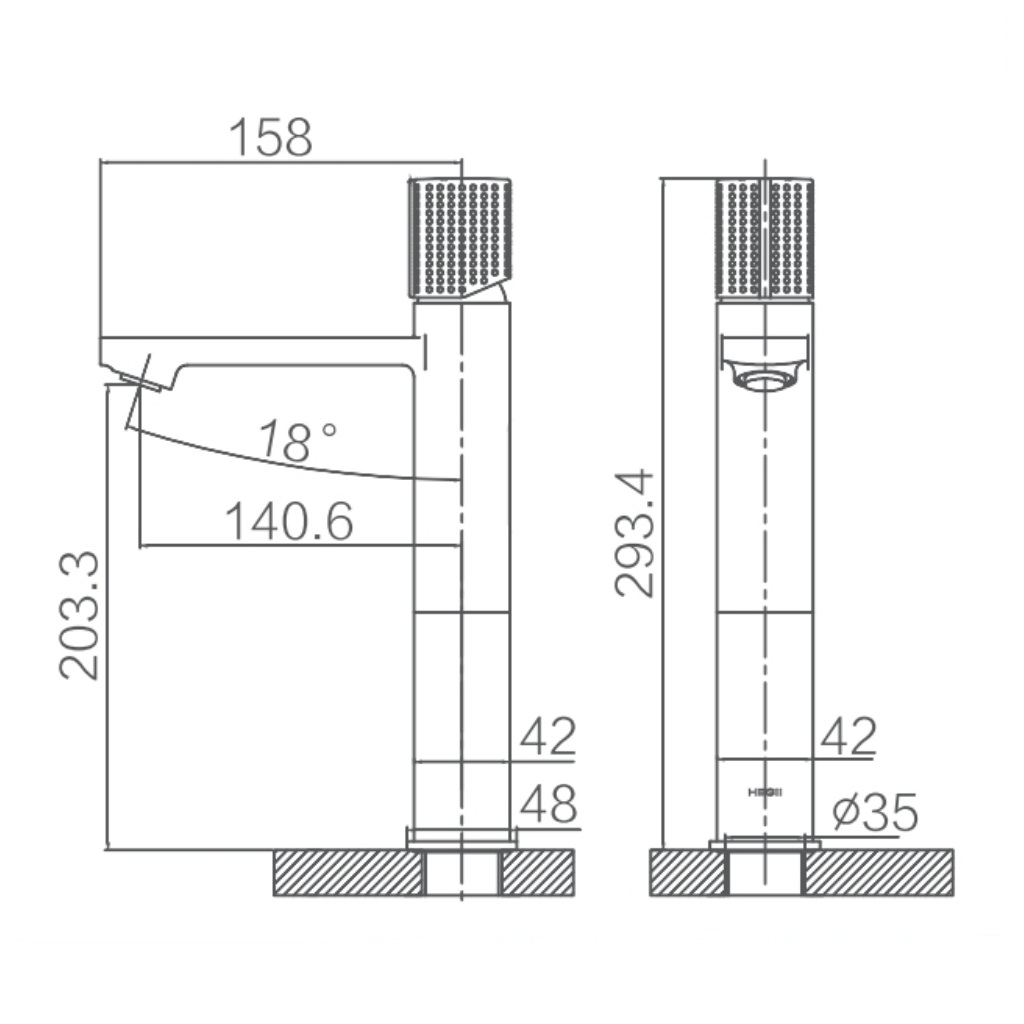 【米多里】高主體單孔面盆龍頭 (拉絲槍色/黑) HMF161-113-SN+P3A | 蝦皮購物