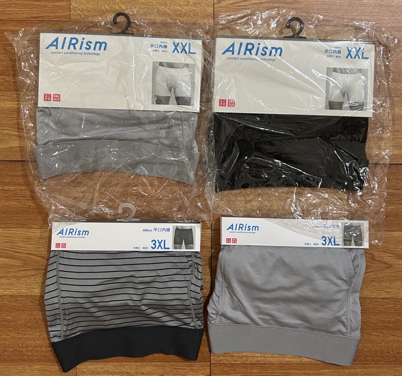 Uniqlo 優衣庫 男 XXL 3XL 大尺碼 AIRism 涼感 中腰 平口內褲 有開口 四角褲 內褲 2XL | 蝦皮購物