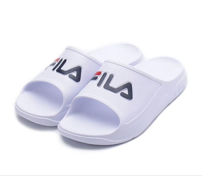 Fila 斐樂4S334W113 男女 台灣製造 一體成型厚底輕量柔軟 防滑防水拖鞋 玩水 游泳戲水雨天 情侶拖鞋 白 | 蝦皮購物