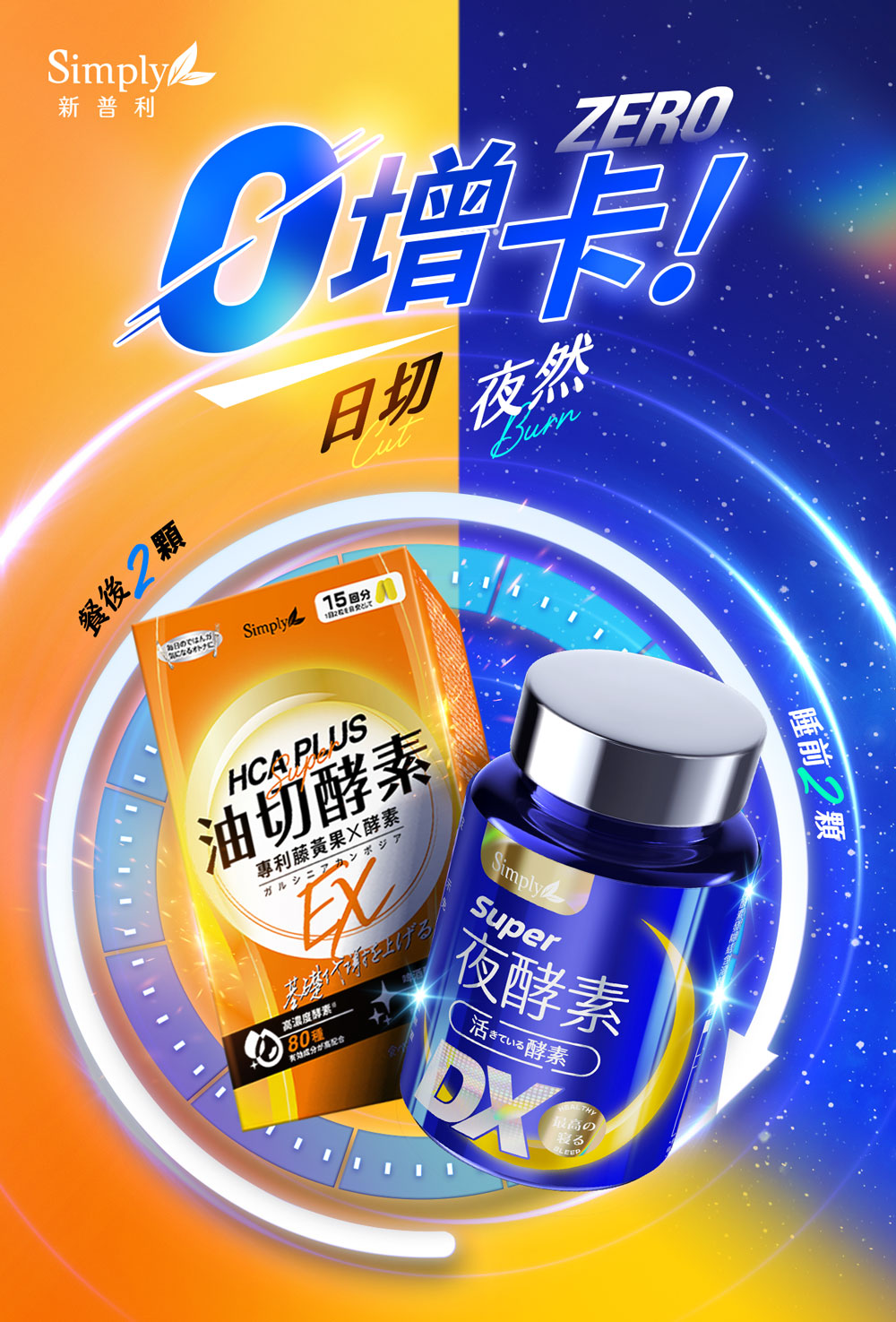 【Simply新普利】超級夜酵素DX 30顆+油切酵素錠EX30顆 (5+5組) 加贈寶拉身體乳 (唯一日韓GABA) | 蝦皮購物