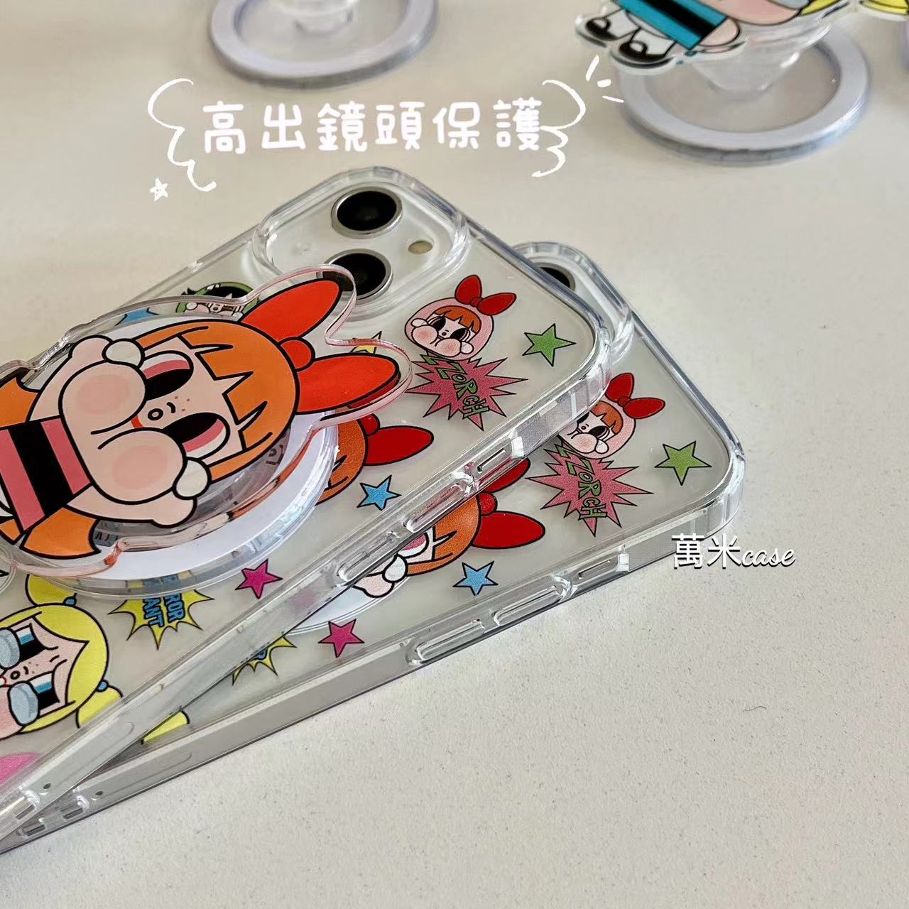 可愛 哭娃 飛天小女警 磁吸 支架 防摔 手機殼 iPhone 17 16 15 14 13 12 11 pro max | 蝦皮購物