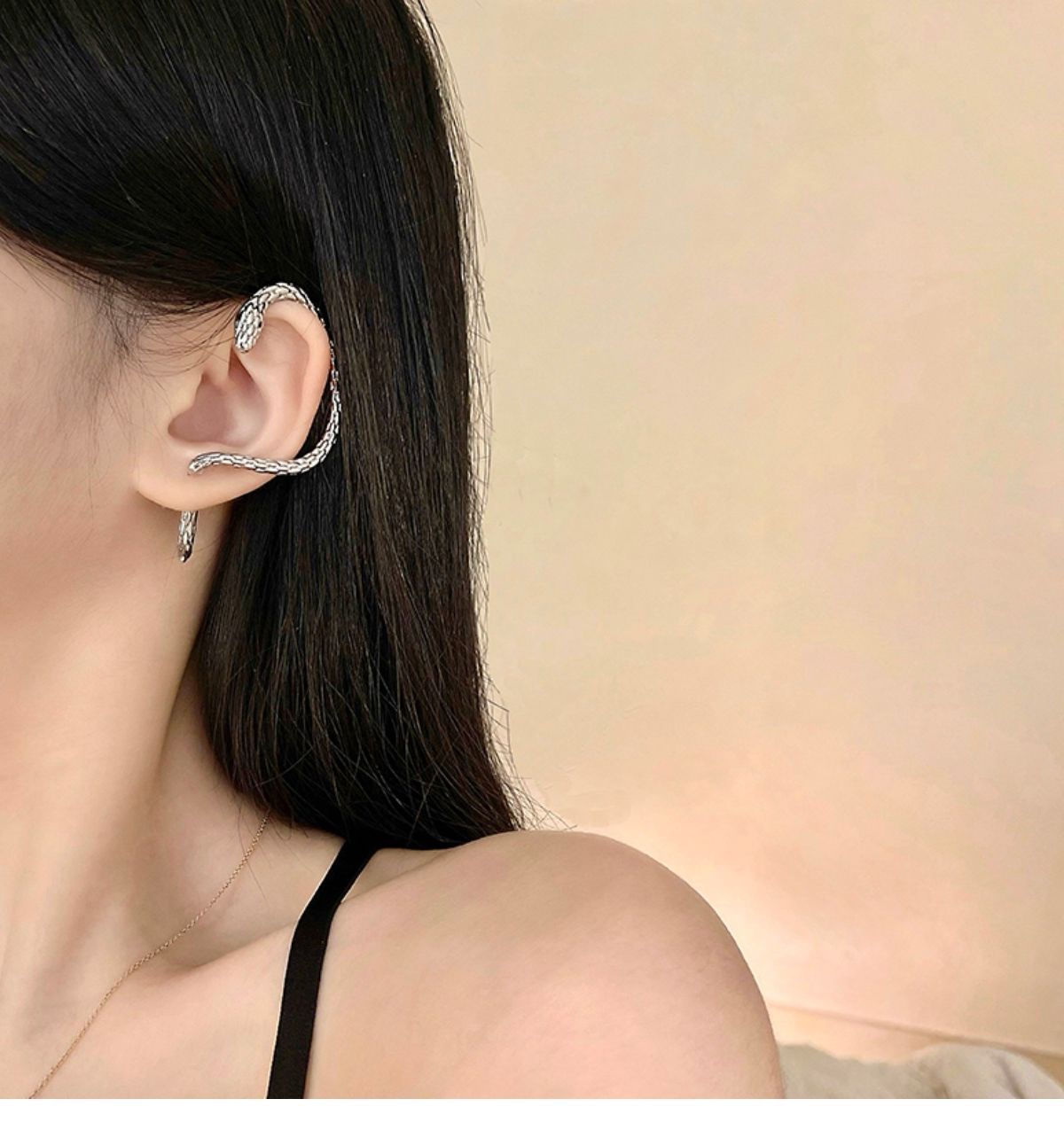 【蜜糖小姐の小店】朋剋蛇形耳釘耳掛金屬銀色ins冷淡風歐美小衆情侶耳環耳飾氣質女jioyh V4FH | 蝦皮購物
