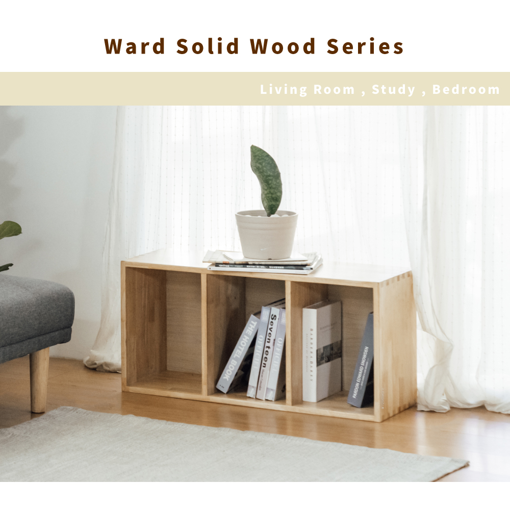 RICHOME 福利品 BO-402 沃德 實木 三空櫃 免組裝 收納櫃 置物櫃 展示櫃 書櫃 床頭櫃 邊櫃 書架 玄關 | 蝦皮購物