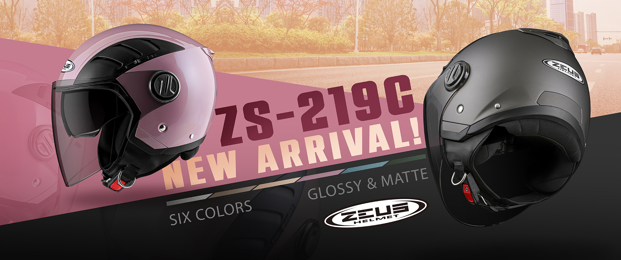 【ZEUS瑞獅】ZS 219C 素色 半罩式安全帽 內藏墨鏡 | 蝦皮購物