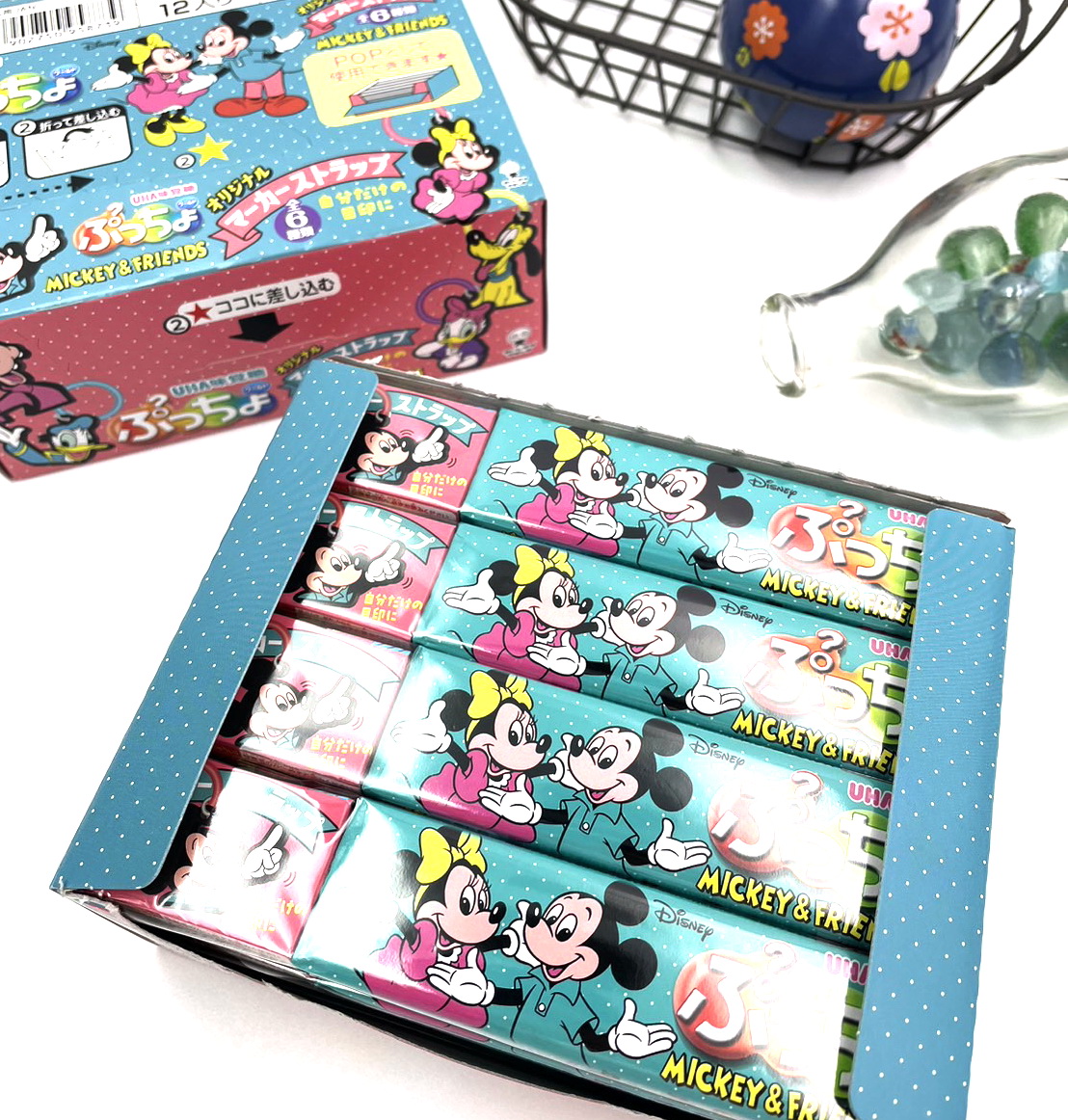 UHA味覺糖 迪士尼條糖 櫻桃口味 50g【蘇珊小姐】日本糖果 小玩具標註膠帶 | 蝦皮購物