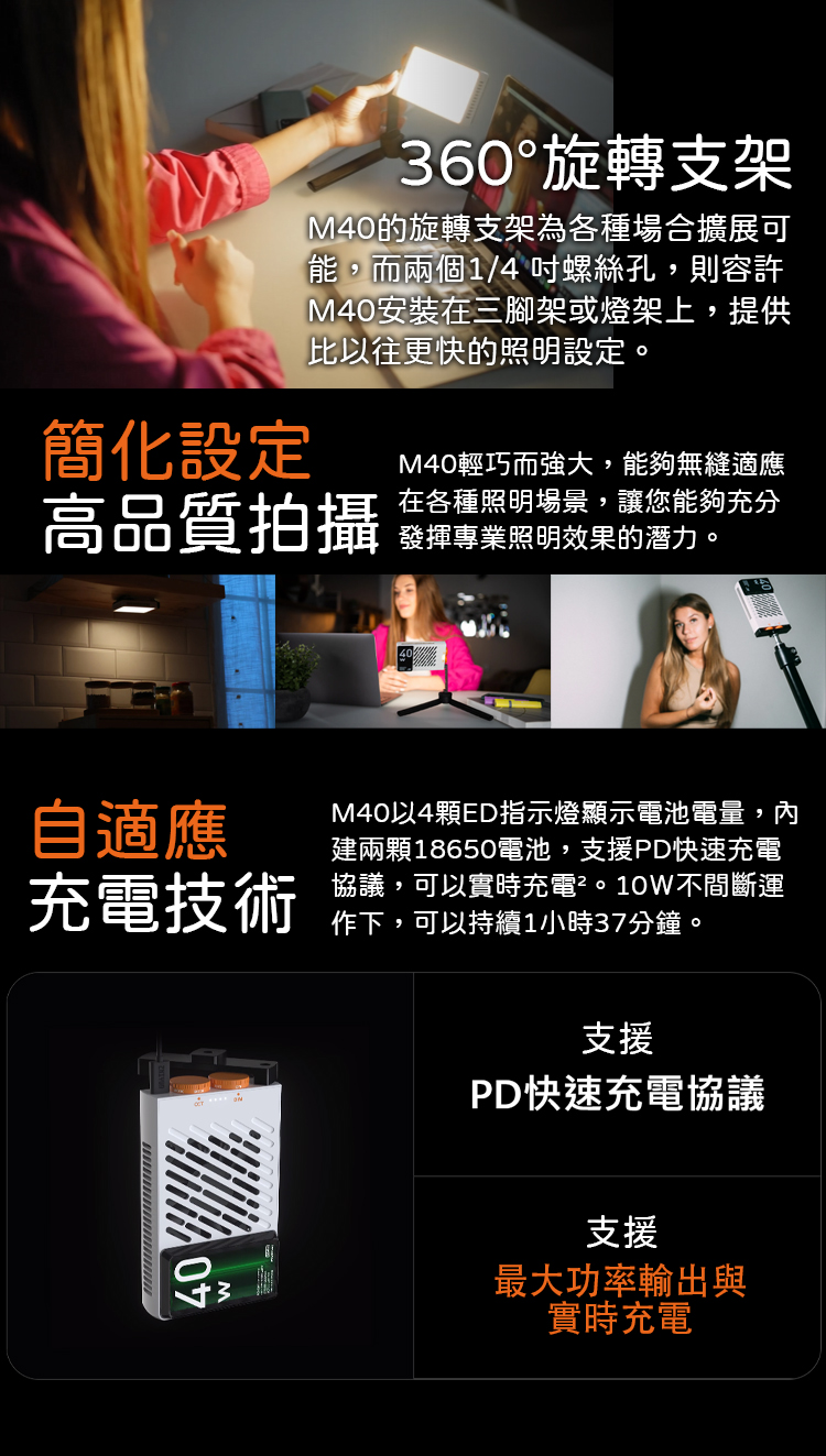 鋇鋇攝影 ZHIYUN 智雲 FIVERAY M40 口袋巨光燈 40W 補光燈 攝影燈 迷你補光燈 直播 | 蝦皮購物