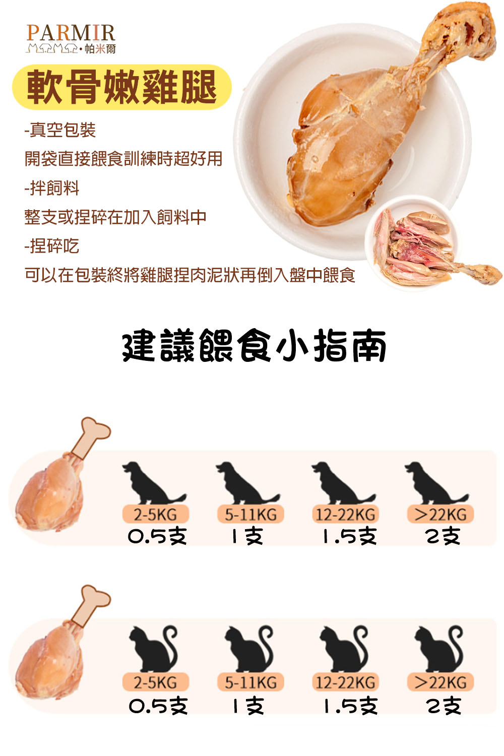 【喵吉】 PARMIR帕米爾-軟骨嫩雞腿 80g/支 犬貓適用 寵物零食 犬貓點心 貓咪零食 狗狗零食 狗零食 | 蝦皮購物