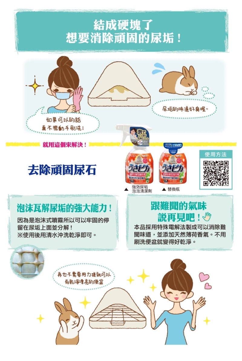 道格兔Dogbbit |日本GEX 兔子强效尿垢泡泡清潔劑 兔籠瞬間消臭劑 除尿垢清潔 小動物清潔用品清除尿垢 兔子用品 | 蝦皮購物