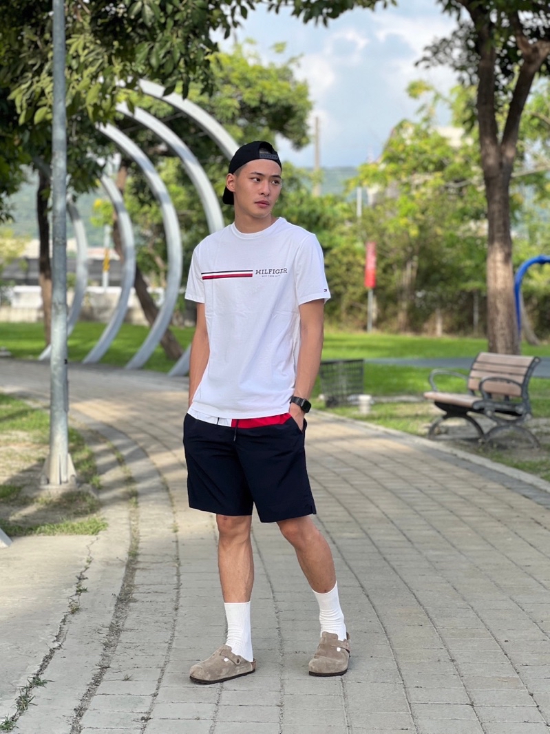 【New START精品服飾-員林】Tommy Hilfiger 經典拼接撞色 海灘褲 尼龍短褲 休閒短褲 | 蝦皮購物