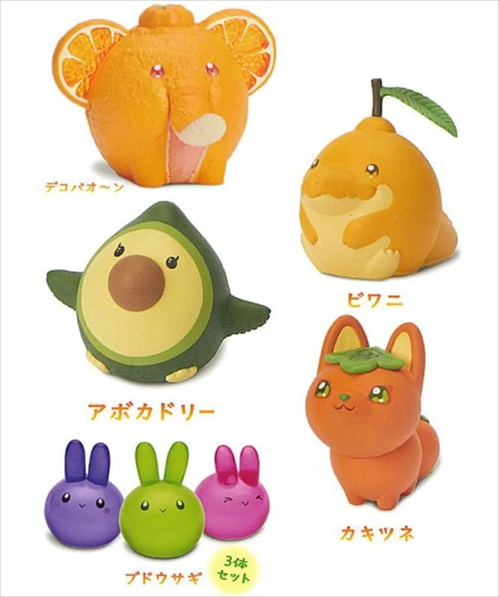 「Vic Toy」扭蛋 轉蛋 動物愛好系列 水果妖精 P2/P3 小柿狐 葡萄兔 琵琶鱷魚 酪梨鳥 公橙獅 無花果孔雀 | 蝦皮購物