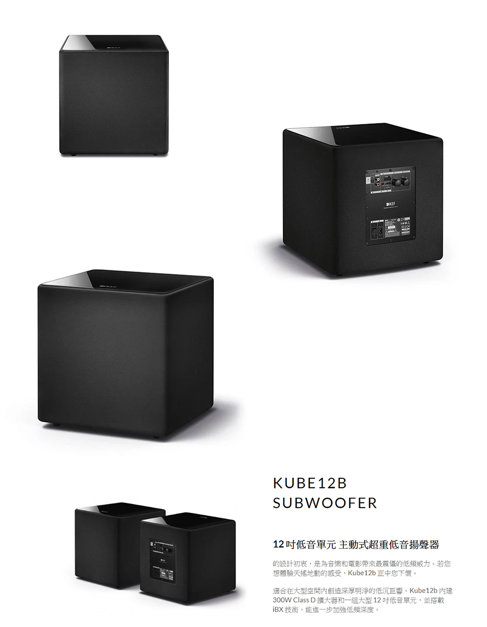KEF Kube12b Subwoofer 12 吋低音單元 主動式超重低音揚聲器 公司貨 | 蝦皮購物