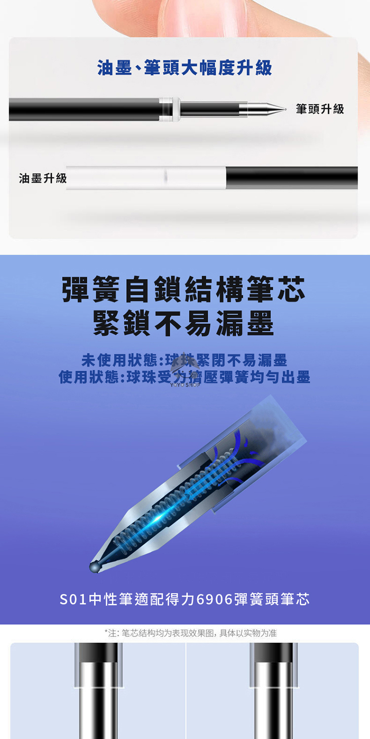 《台灣現貨》筆 中性筆 原子筆 按動中性筆 按壓筆 得力中性筆 S01 0.5mm 得力按動中性筆 | 蝦皮購物