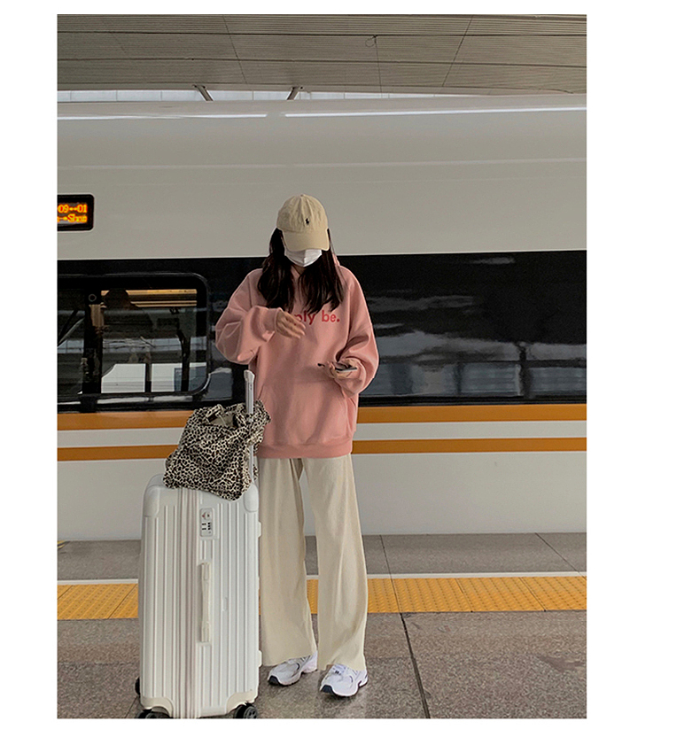 600g重磅帽t 台灣出貨 韓版粉色帽t褲子秋冬套裝下半身失蹤oversize燈芯褲秋冬穿搭 內刷毛帽t 女生帽t 帽踢 | 蝦皮購物