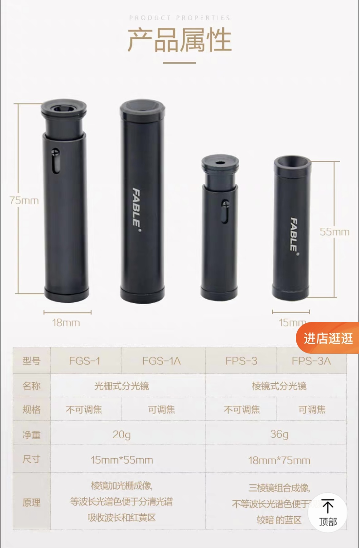法寶龍眼可調焦棱鏡分光鏡光譜儀棱鏡FPS-3A光柵FGS-1A專業珠寶鑑定工具光譜儀手持式區分 寶石玉石光譜吸收 | 蝦皮購物