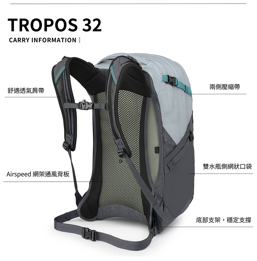 【Osprey 美國】 新色 Tropos 32 多功能通勤電腦背包｜電腦後背包 商務旅行 上班通勤 學生族群 旅行 | 蝦皮購物