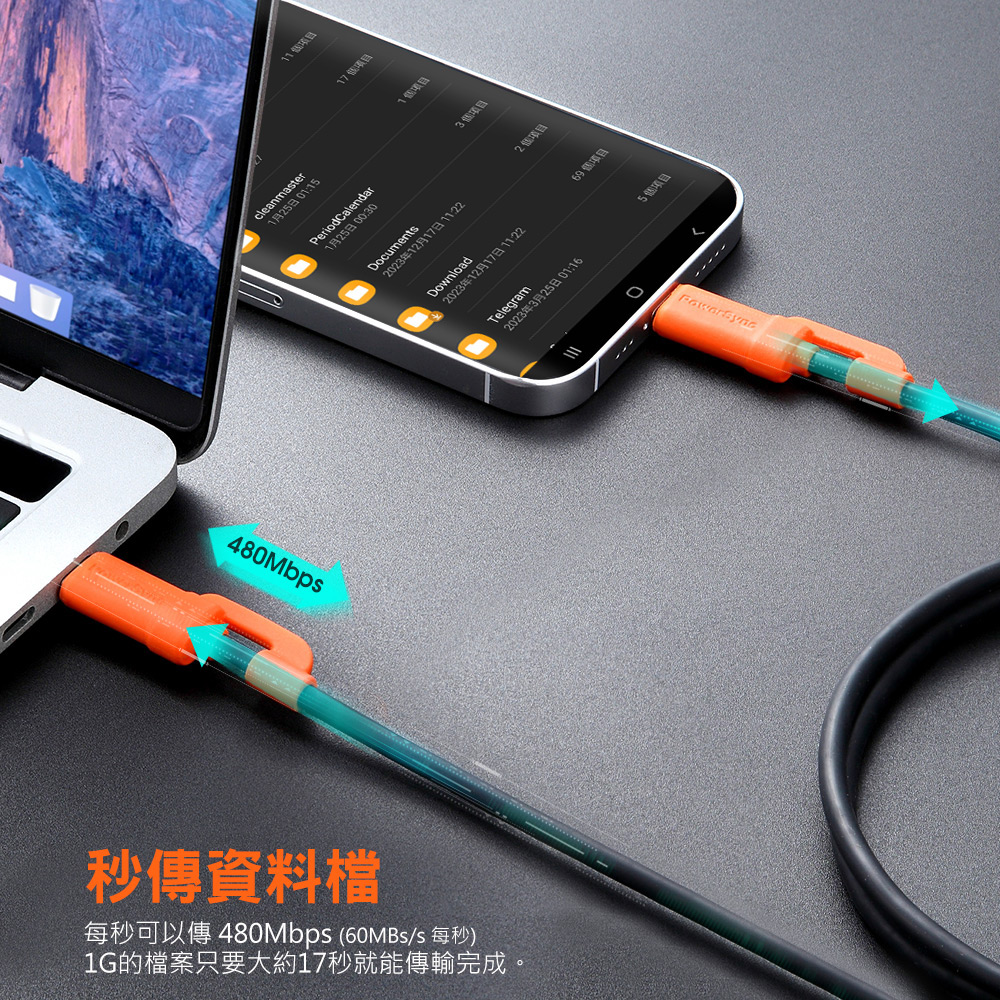 群加 PowerSync Type C to Type C 100W PD 快充傳輸線C2C-CB010 | 蝦皮購物