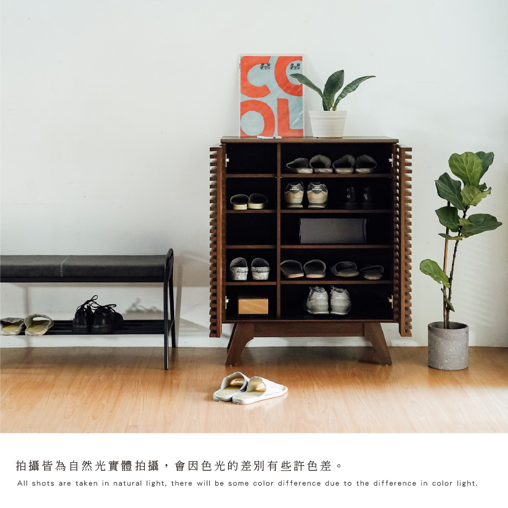 RICHOME 福利品 SC-222 克里斯雙門櫃 玄關櫃 收納櫃 置物櫃 鞋櫃 門櫃 臥室 層櫃 格柵 餐櫃 | 蝦皮購物