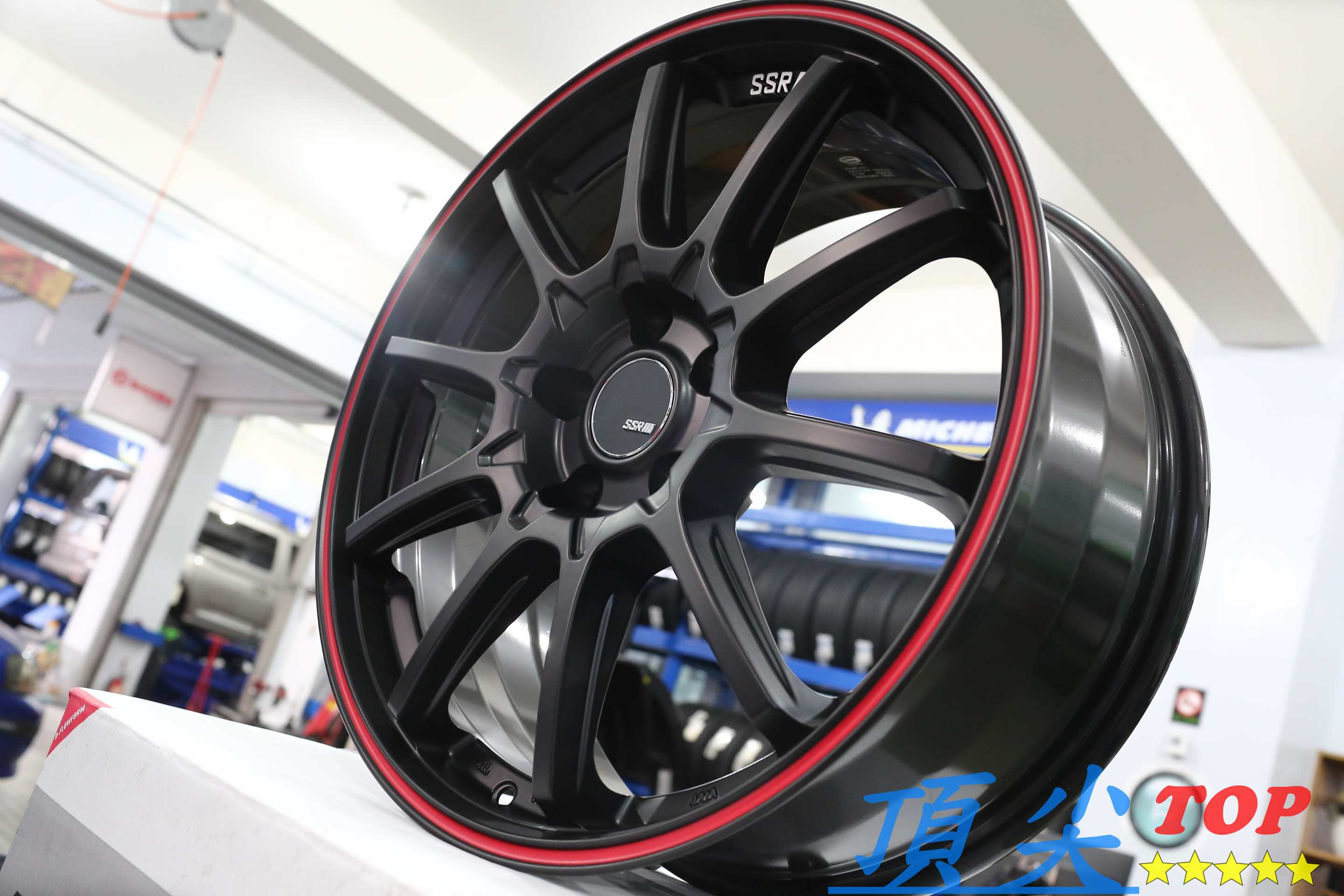 【頂尖】全新SSR鋁圈 GTV05 18吋/19吋 旋壓鋁圈 8J 5X100/5X114/5X112 亮黑+紅邊鋁圈 | 蝦皮購物