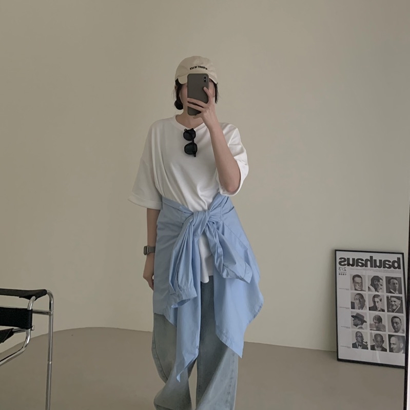 A4208- Basic無性別寬鬆tee（4colors） | 蝦皮購物