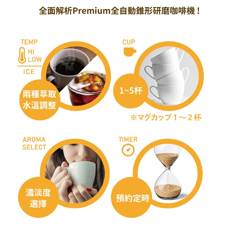 【日本Toffy】Premium全自動錐形研磨咖啡機 K-CM9 無級研磨 溫度設置 定時 配備清潔模式 | 蝦皮購物