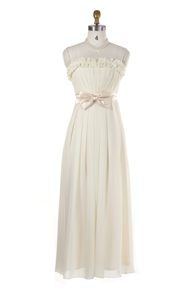 優雅立體美胸花邊蝴蝶結長版小禮服/伴娘服/派對服[2294-S]F.L零碼出清 | 蝦皮購物