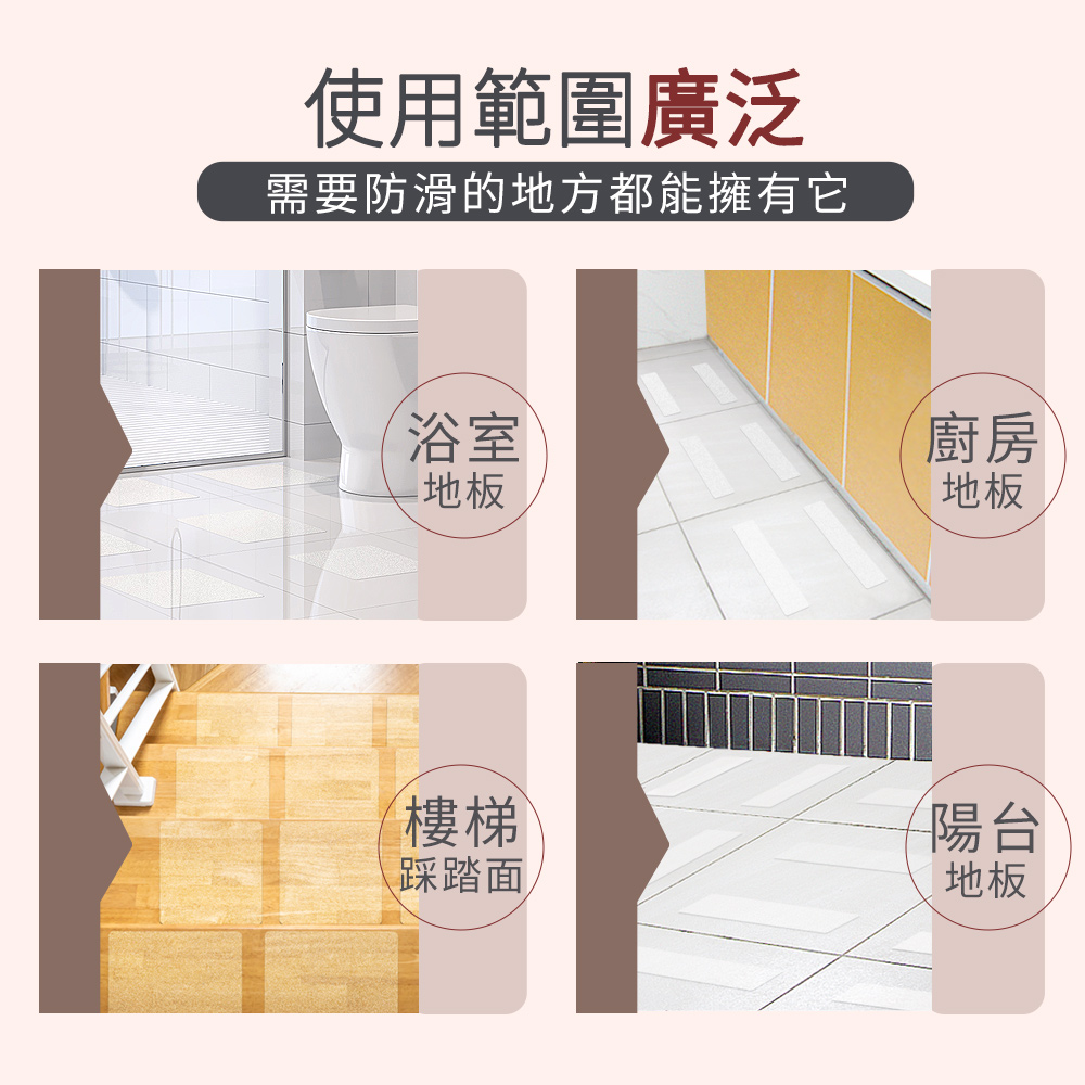 Echain Tech 熊掌防滑貼片 卡通止滑貼 金鋼砂 防滑貼片 防水止滑贴片 -全透明15*15cm(每包6片） | 蝦皮購物