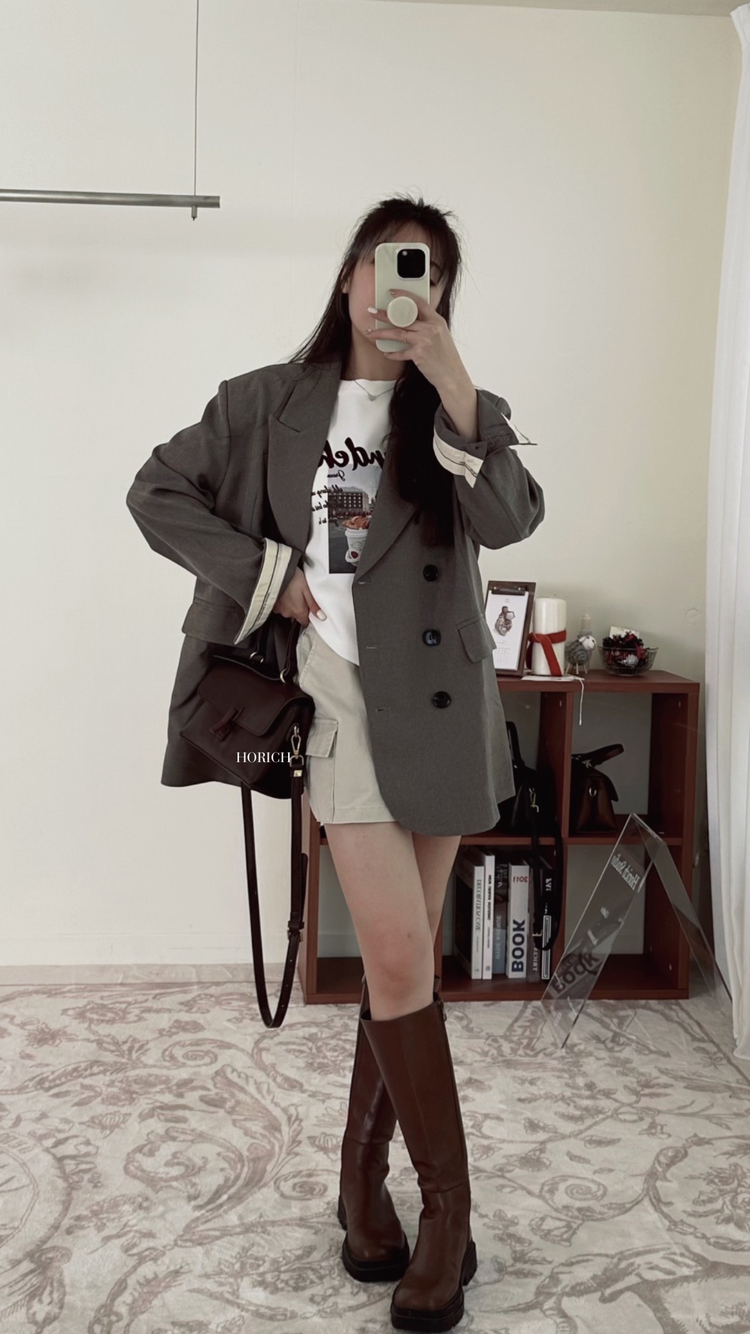 【𝐇𝐨𝐫𝐢𝐜𝐡】(做貨款)可正式可休閒手袖反折 兩色高質感西外 外套 西裝 罩衫 大衣 | 蝦皮購物