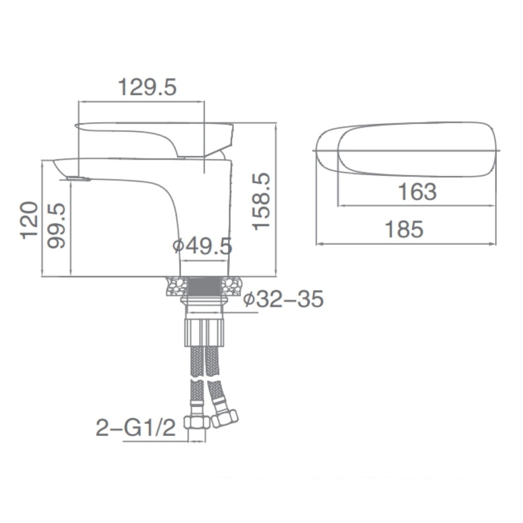 【米多里】低主體單孔面盆龍頭 HMF105-111+P3A | 蝦皮購物