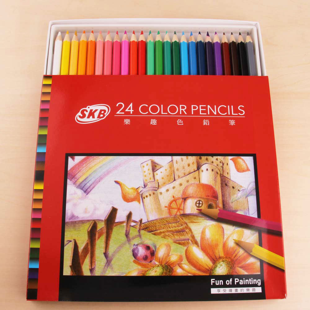 【辦公王】｜現貨供應｜SKB NP-130 樂趣色鉛筆 【24色】 紙盒 | 蝦皮購物