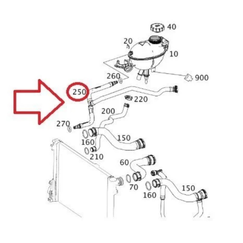 適用BENZ賓士M274W212 W218 E250副水箱排氣管 副水壺回水管 冷卻液水管 排氣水管2125013925 | 蝦皮購物