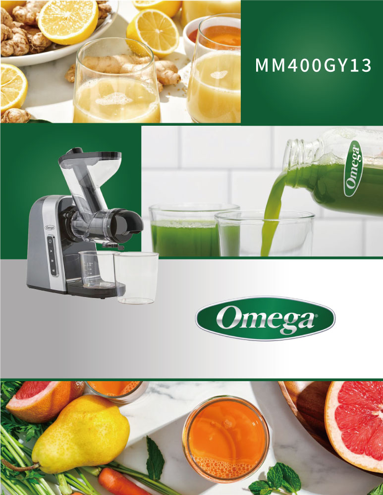 美國Omega 冷萃慢磨機 榨汁機 芹菜汁 蔬果汁 原廠1年保固 MM400 2色 GY/BL | 蝦皮購物