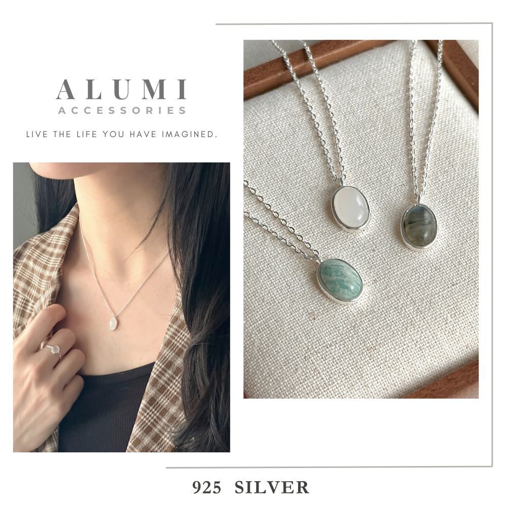 [ALUMI] 晶石項鍊｜S925純銀 天然礦石 水晶 療癒開運 項鍊 短項鍊 飾品 純銀項鍊 | 蝦皮購物