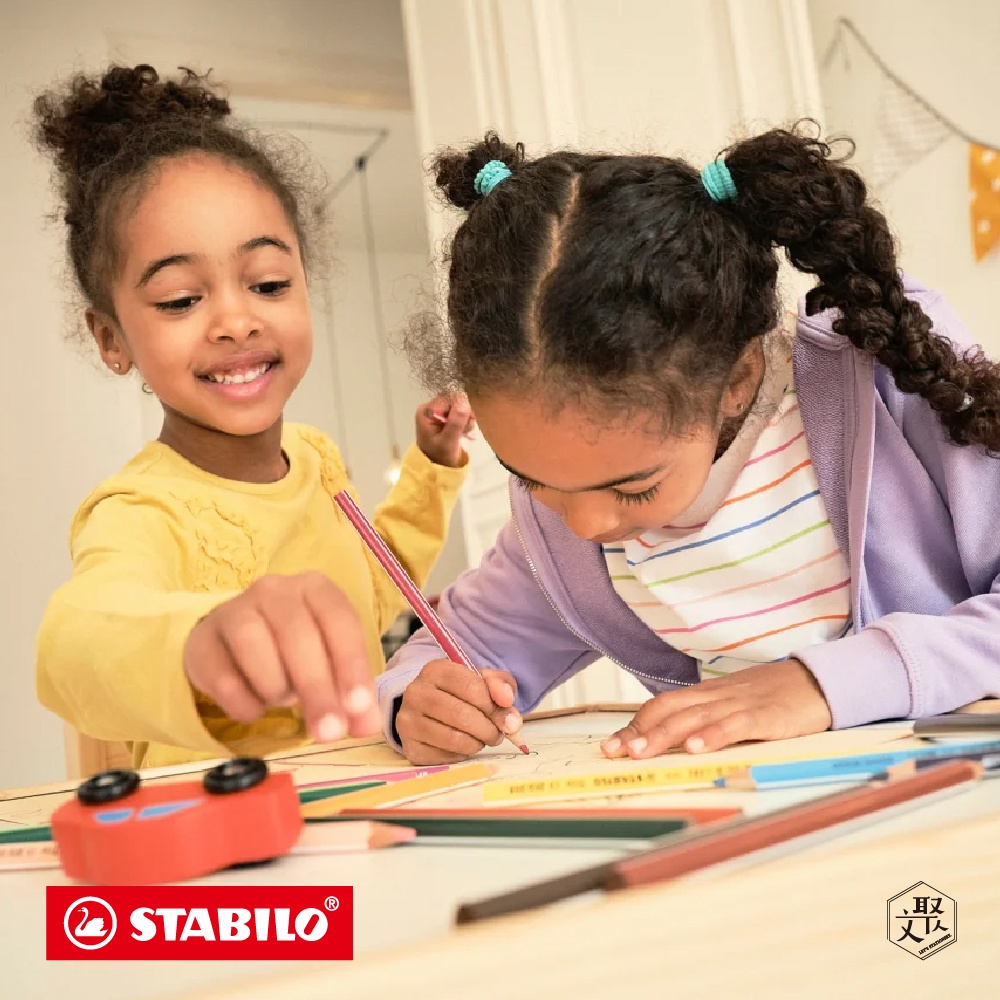 【stabilo】繽紛樂三角筆身油性色鉛筆24色紙盒(原廠正貨) | 蝦皮購物