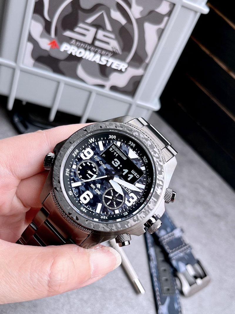 CITIZEN 星辰 PROMASTER Land 系列35週年限定款 叢林迷彩光動能雙顯限量腕錶 JV1008-63E | 蝦皮購物