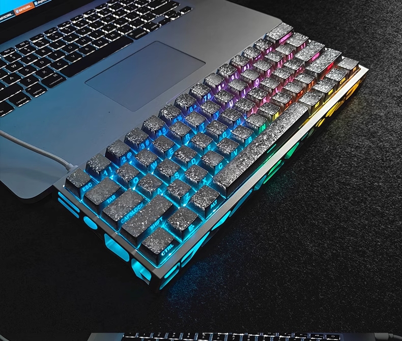 H60陽極鋁合金鏤空外殼 改裝wooting/MAD60/WIN60磁軸 賽博朋克風 鍵盤殼 DIY 節日禮物 | 蝦皮購物