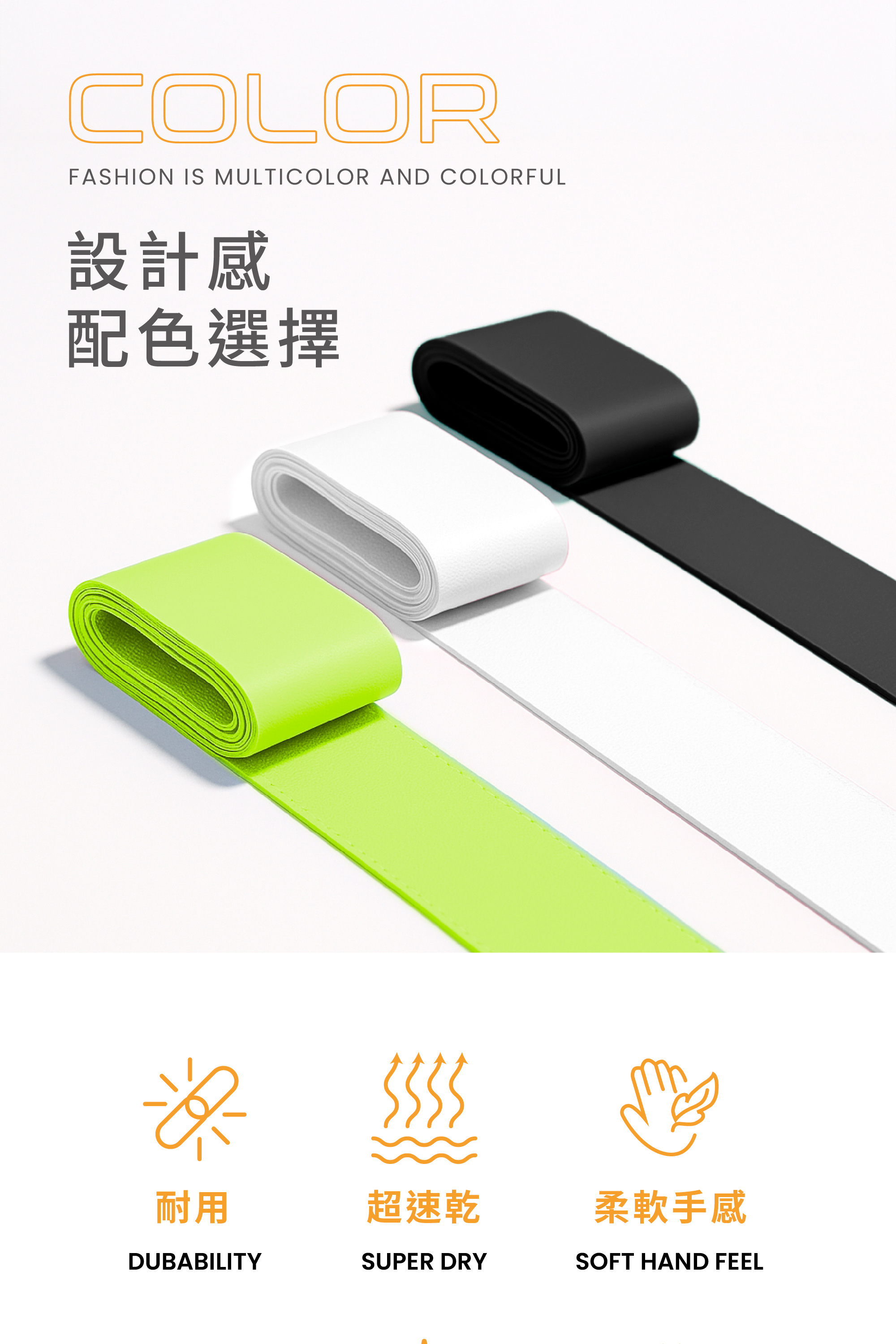 【JNICE久奈司】GP-06 PLUS 黏式 握把皮 羽球拍 網球拍 球拍 握把布 3入(黑/白/螢光黃) | 蝦皮購物