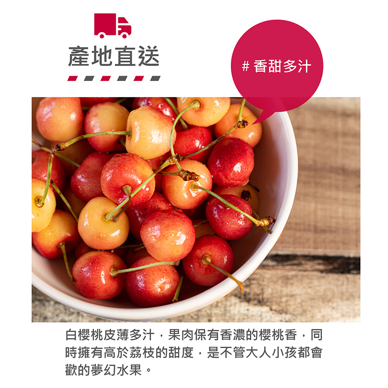 美國華盛頓Skylar Rae草莓白櫻桃8.5R禮盒2kg | 蝦皮購物