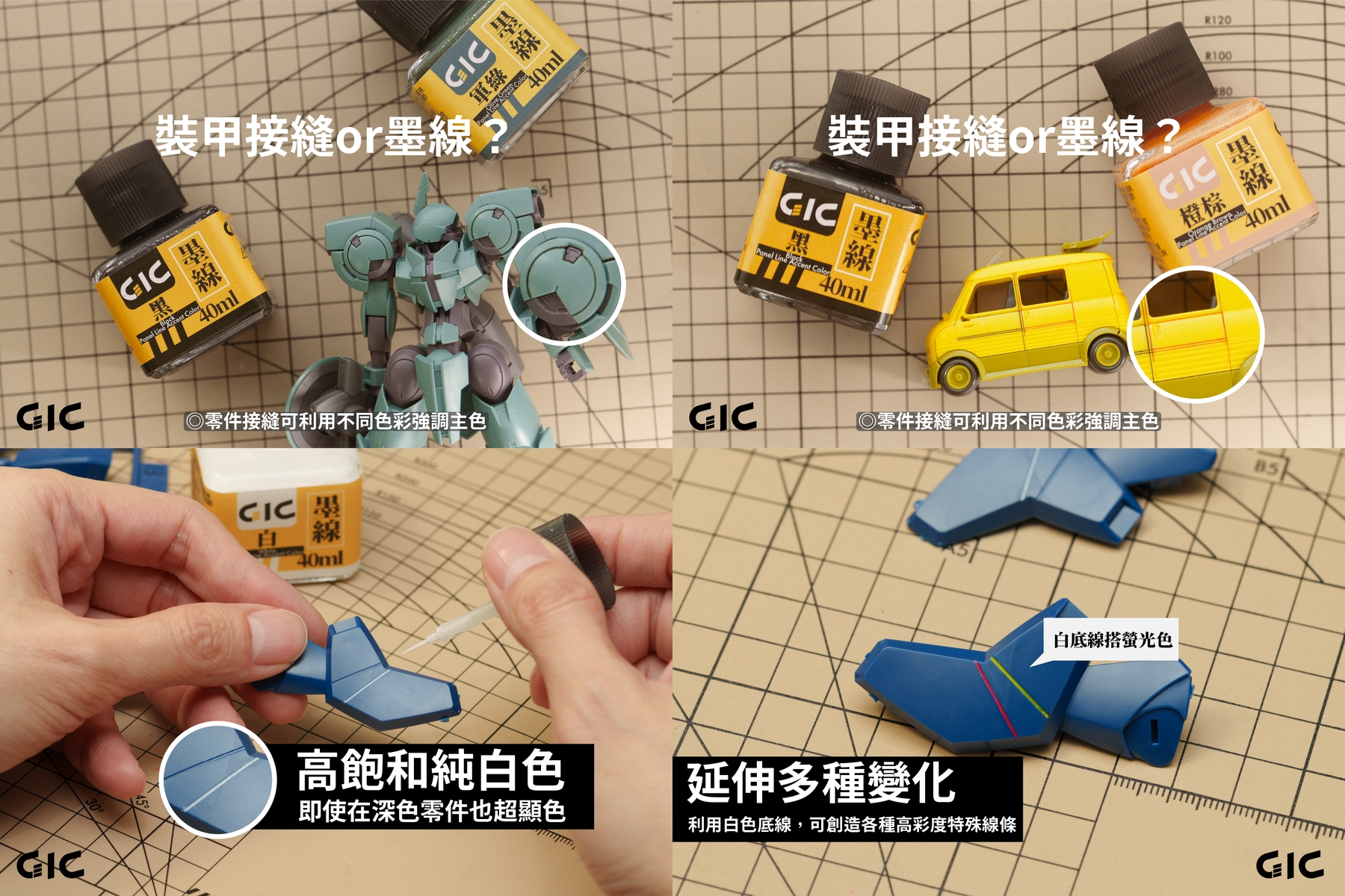 【小短腿玩具世界】GIC TW-01 水性墨線液 無臭味 可清水擦拭 40ml 台灣製 | 蝦皮購物