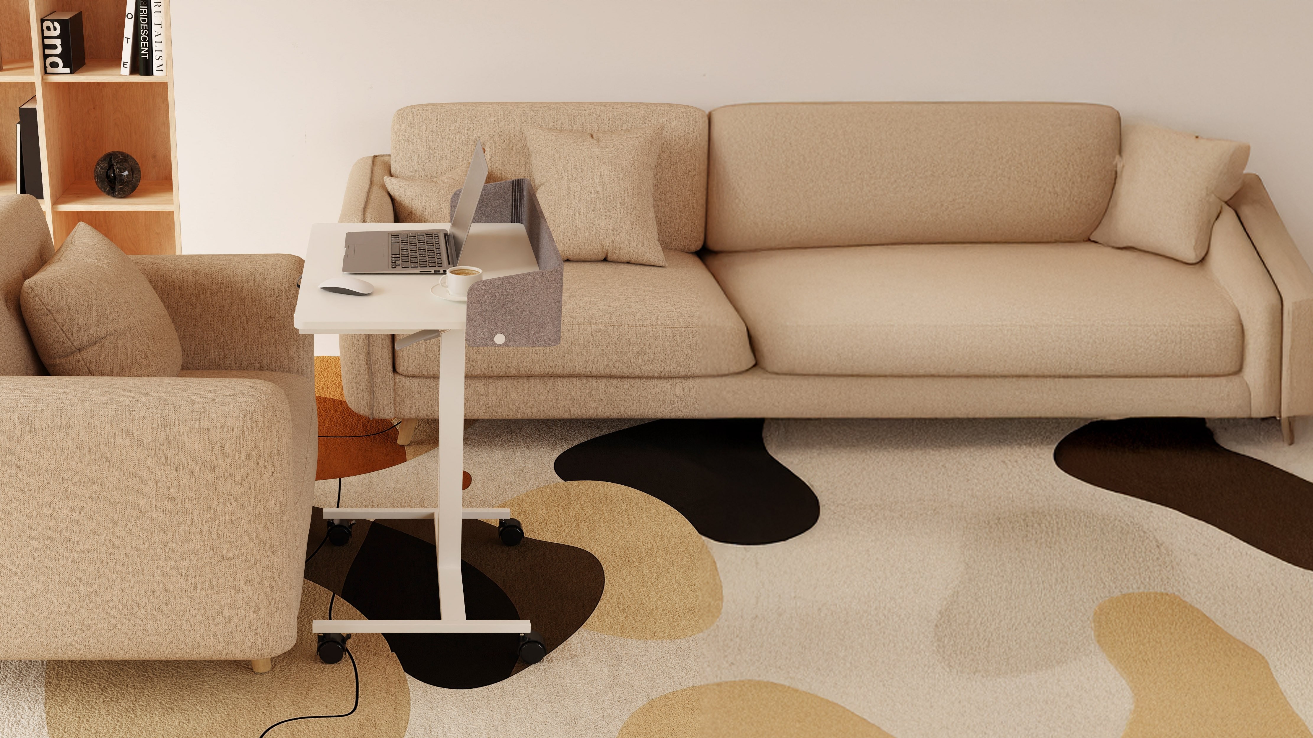 【瑞米 Raymii】 VN-36 移動氣壓式升降帶抽屜站立辦公電腦桌 學習桌 升降桌 工作桌 氣壓桌 | 蝦皮購物