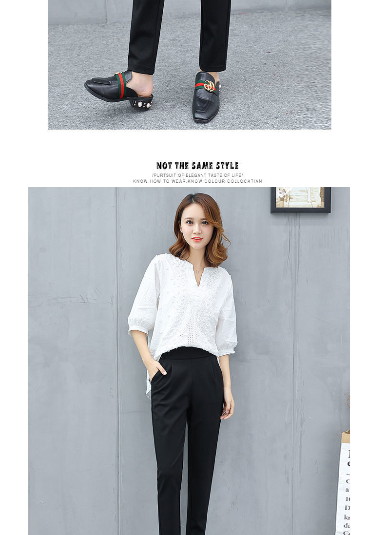 S-7XL大尺碼長褲 休閒褲 黑色褲 夏季薄款寬鬆胖mm蘿蔔褲 2025新款九分褲 哈倫褲 休閒褲 高腰褲 職業裝長褲女 | 蝦皮購物