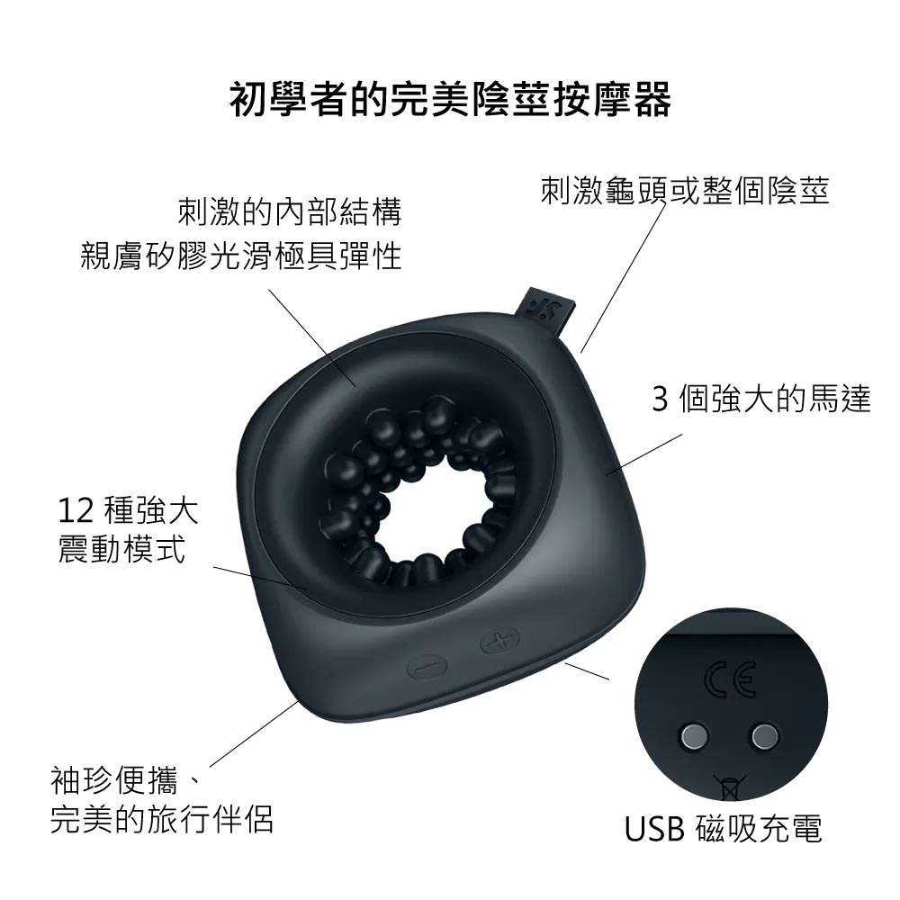 Satisfyer Ring Stroker 環形陰莖按摩器 脫敏訓練 男生玩具18 龜頭震動 陰莖環震動 龜頭訓練 | 蝦皮購物