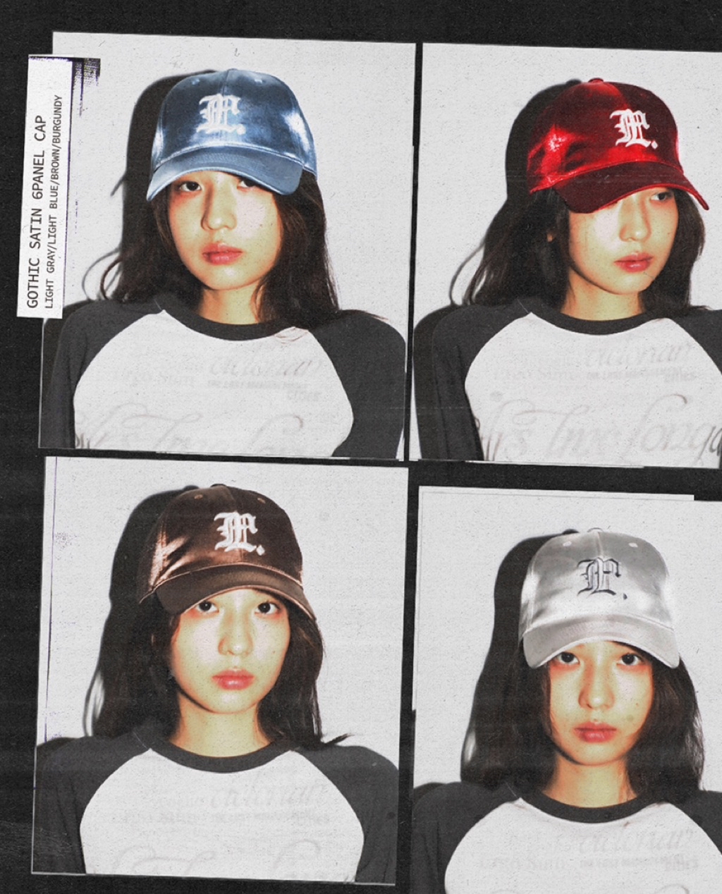 Jennie同款 LMC GOTHIC LOGO EMBROIDERY 刺繡復古緞面老帽 棒球帽 | 蝦皮購物