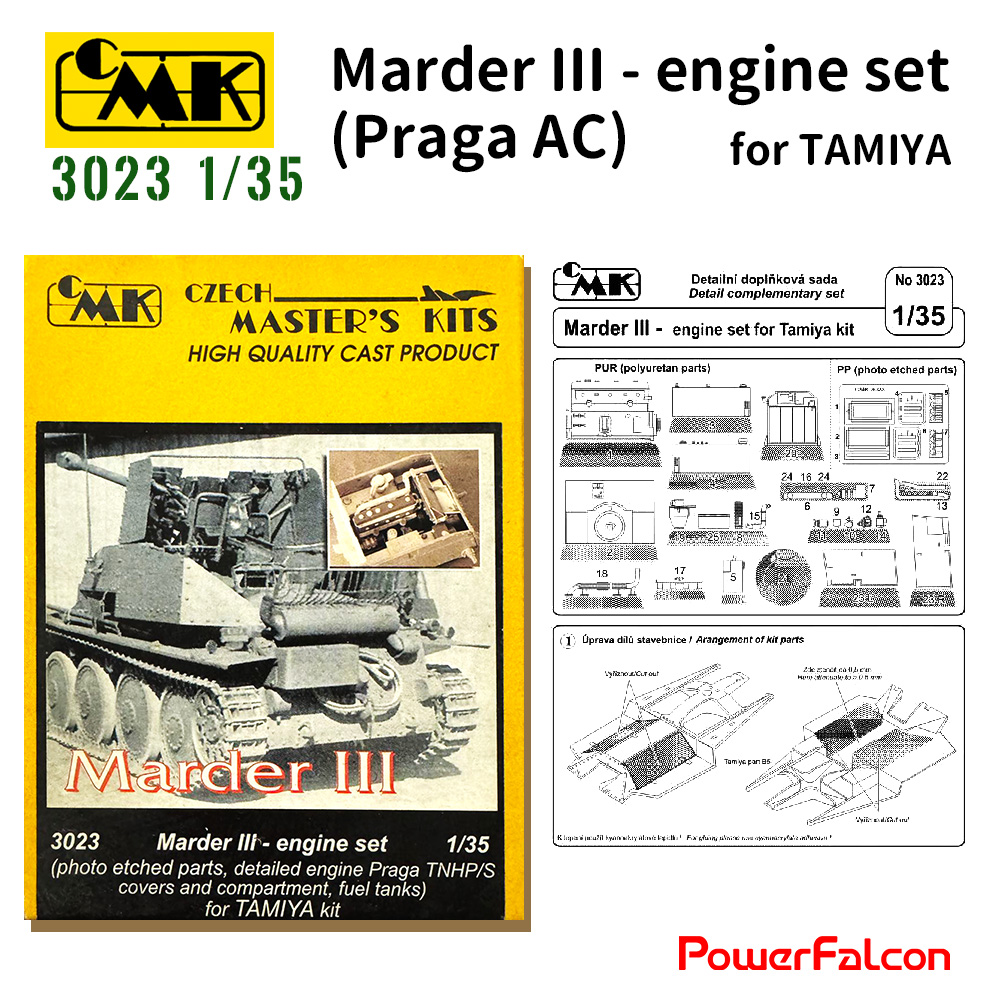 1/35 Marder III - engine set (Praga AC)(forTAMIYA)(CMK 3023) | 蝦皮購物